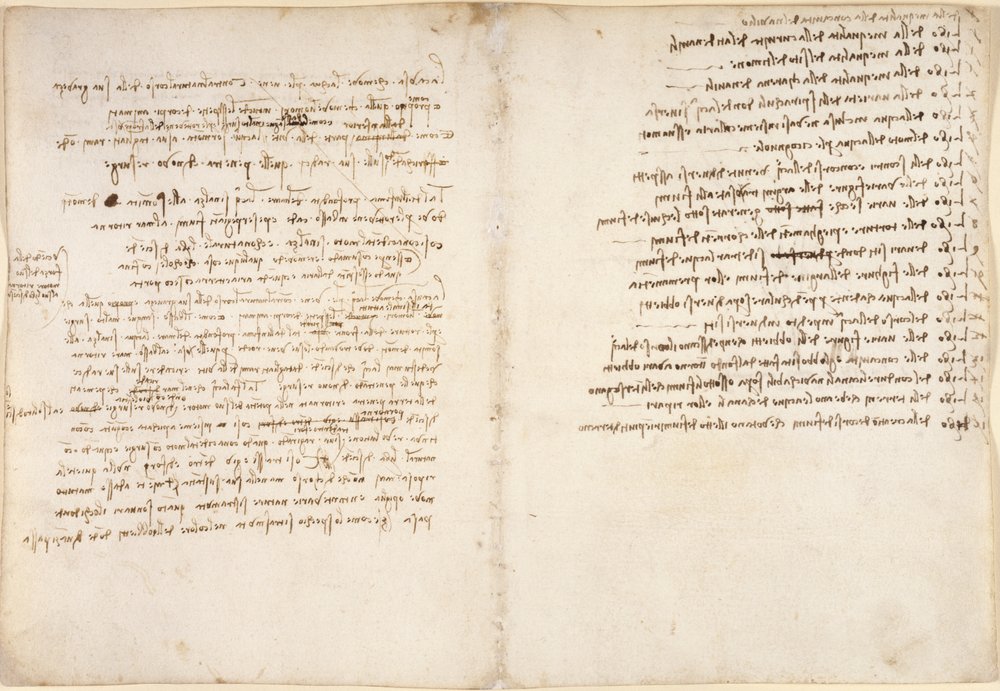 Notes on water, from 'Codex Arundel' by Leonardo da Vinci