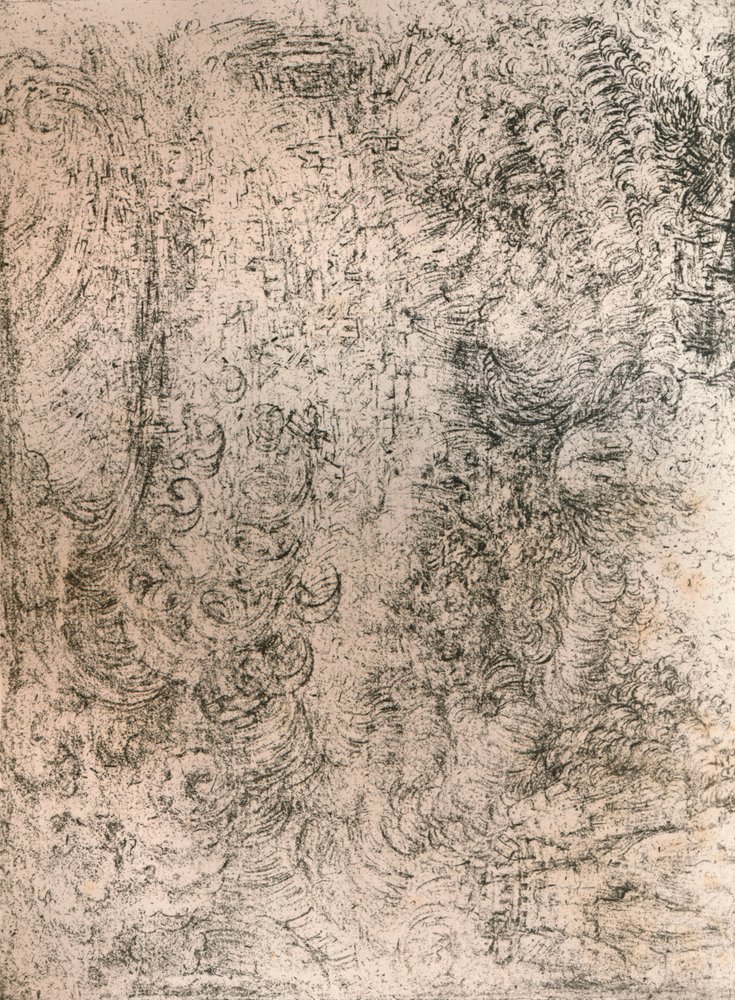 Charcoal Drawing, Representing a Deluge, from the Royal Library ...