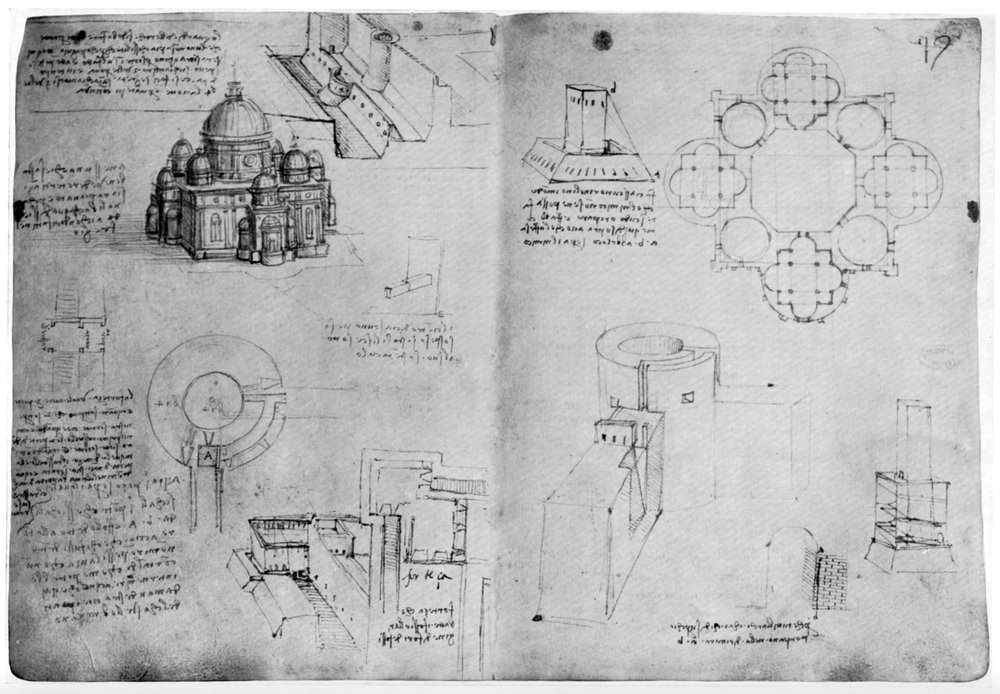 Designs for a Centralized Building by Leonardo da Vinci