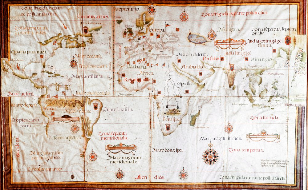 Planisphere Showing the Different Climatic Zones