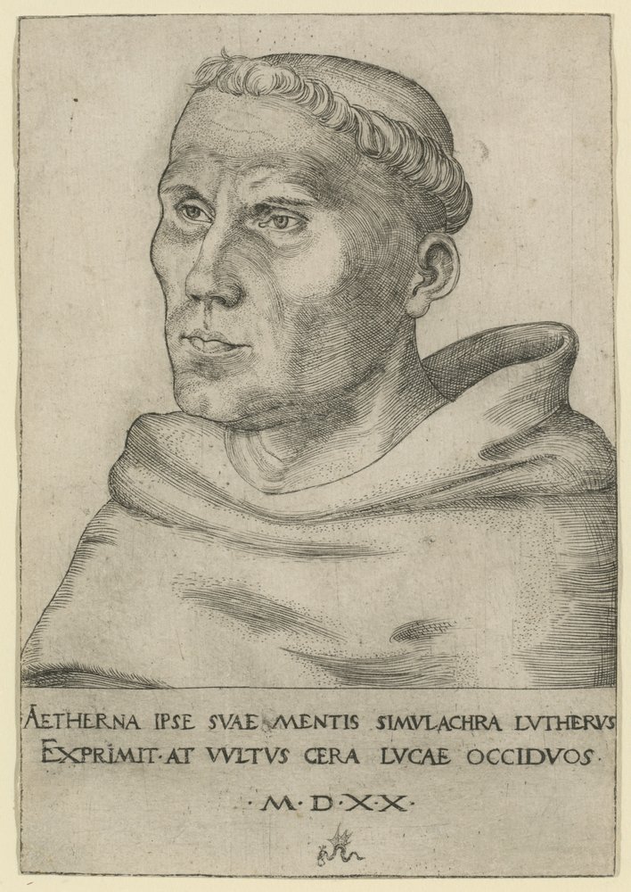 Luther as an Augustinian Friar by Lucas Cranach the Elder