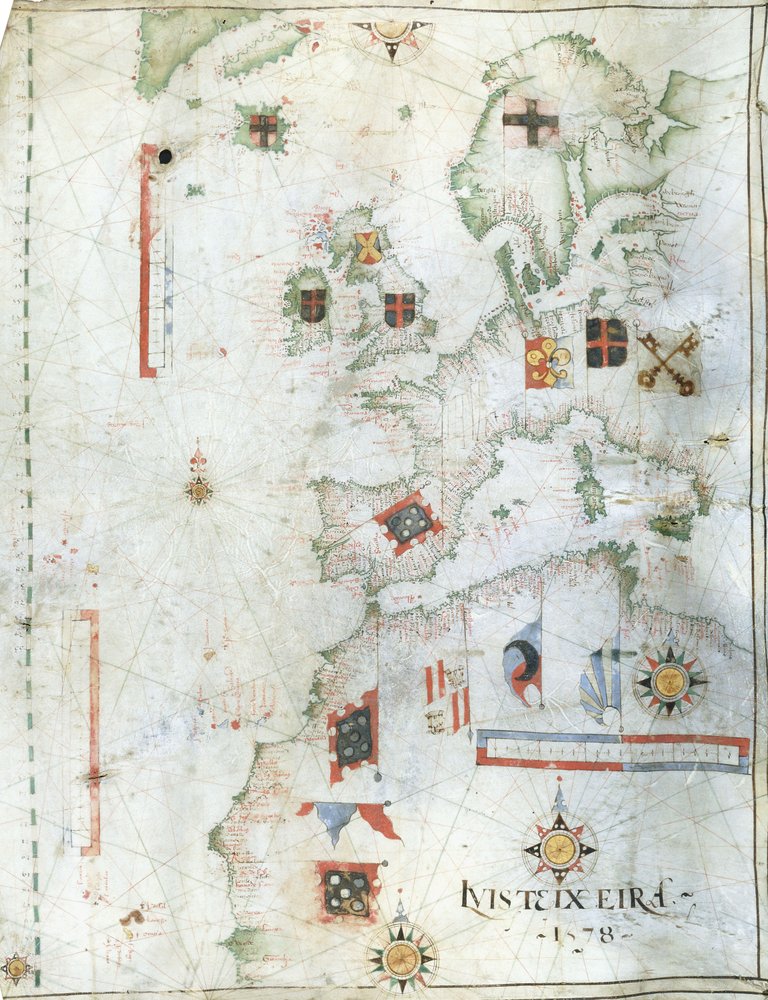 Portolan Chart of Western Europe and North Africa