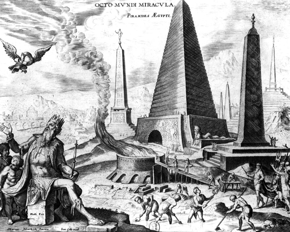 The Pyramids of Egypt, plate 1 from The Eight Wonders of the World ...