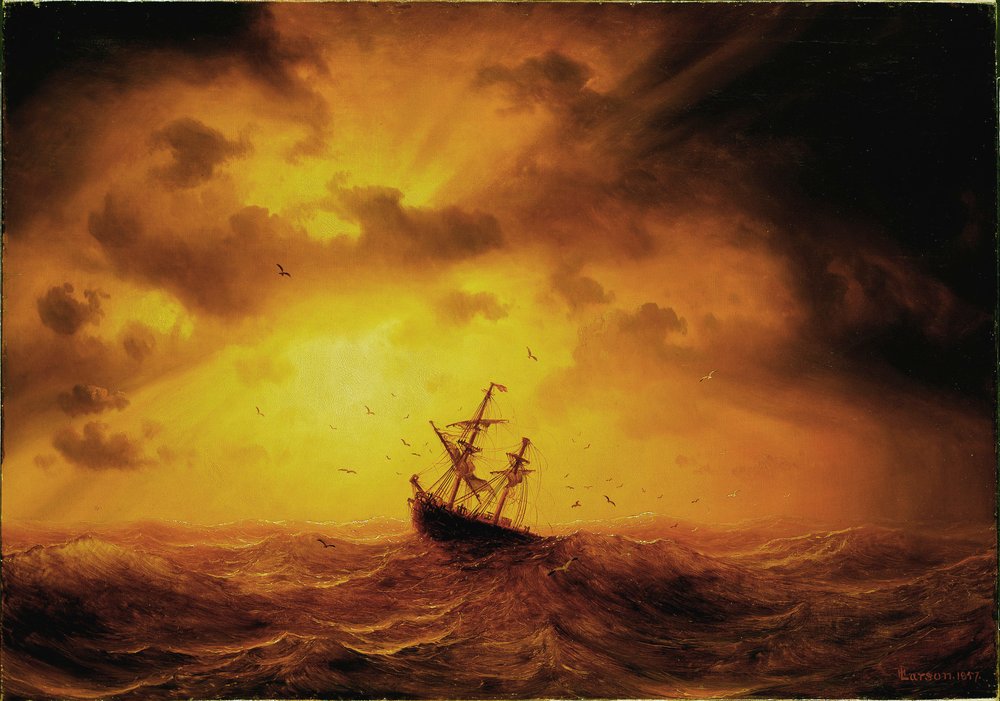Storm at Sea by Marcus Larson: Premium art reproduction