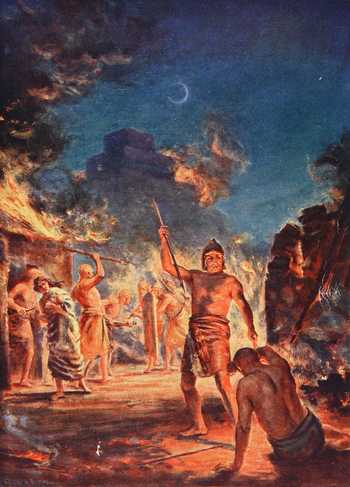 The Burning of Lagash, illustration from 'Hutchinson's History of the ...