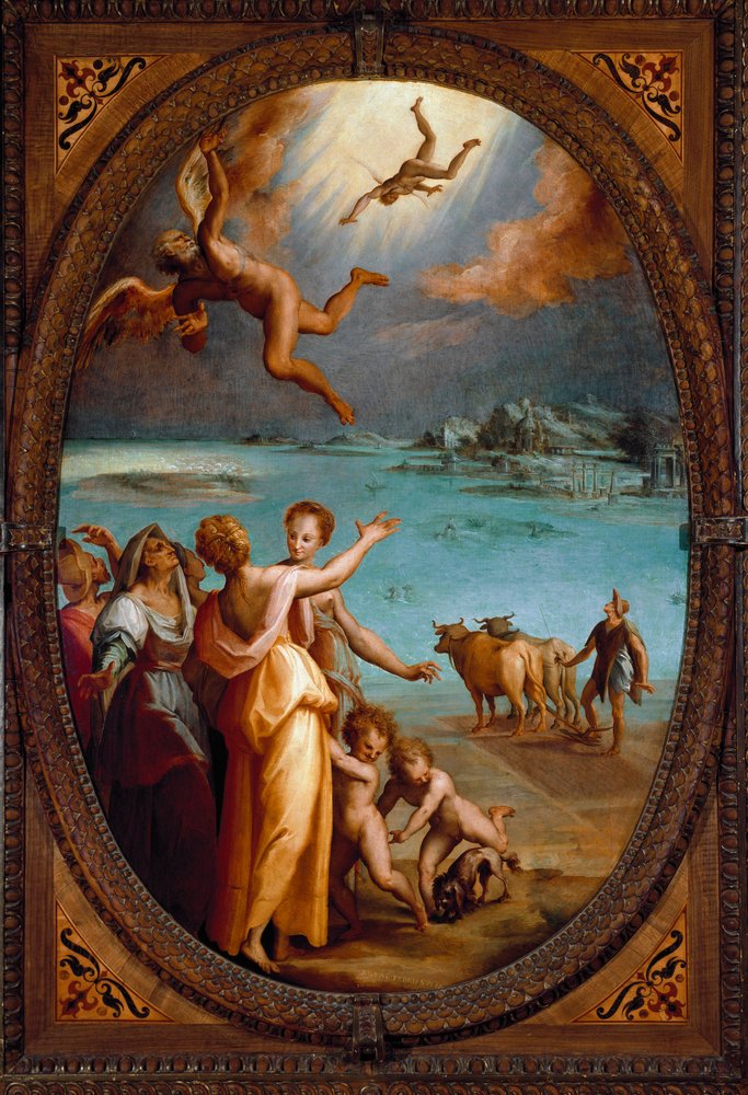 The Fall of Icarus by Maso da San Friano: Fine art print