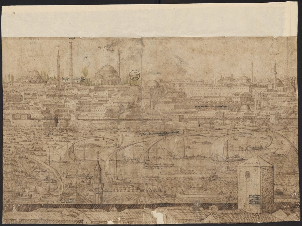 Prospect of Constantinople, Sheet 8, Melchior Lorck, 1559