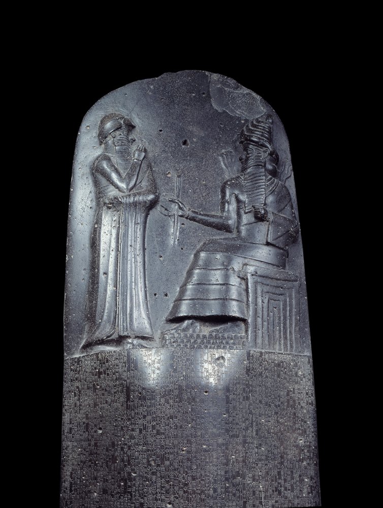 Stele in diorite of the Code of Laws of Hammurabi