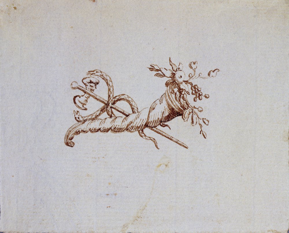 Drawing from Michael Faraday's scrapbook by Michael Faraday