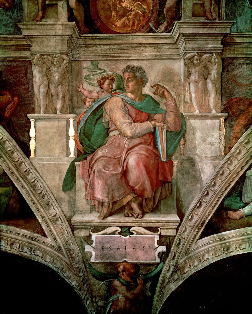 Sistine Chapel Ceiling: The Prophet Isaiah (pre restoration)