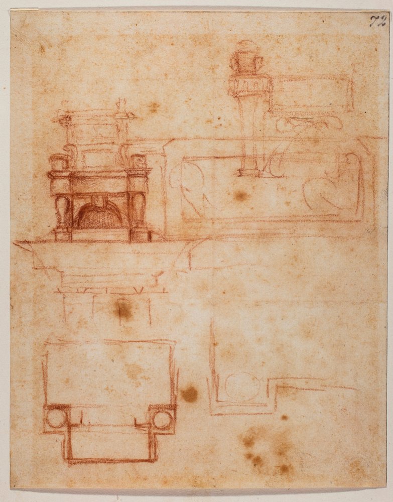 Plans and Elevations of the 'Thrones' for the New Sacristy