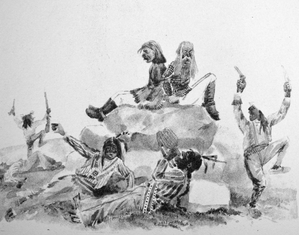 A Howling Swell - On the War Path (original drawing by Thomas Worth ...