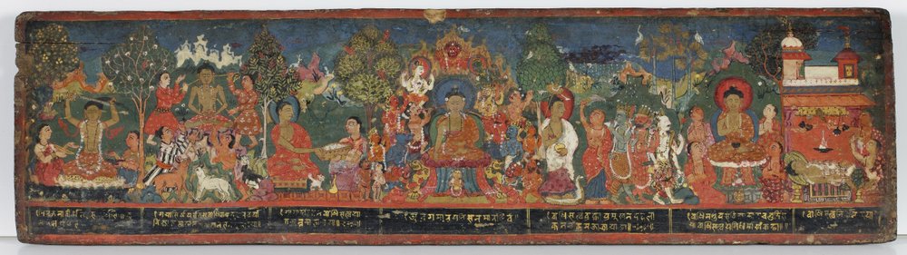 Buddhist manuscript cover by Nepalese School