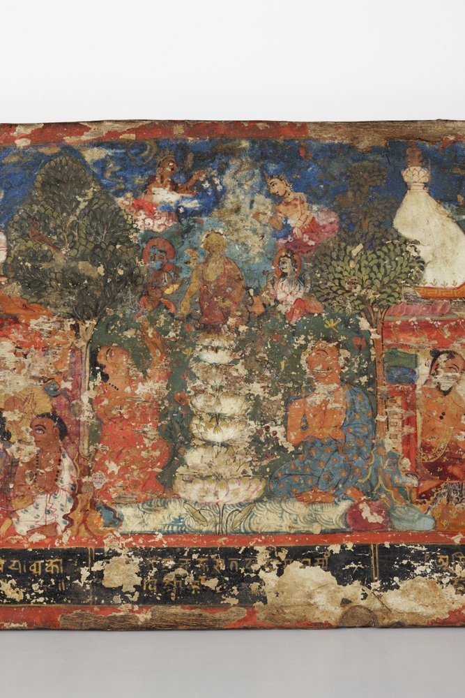 Buddhist manuscript cover (detail) by Nepalese School