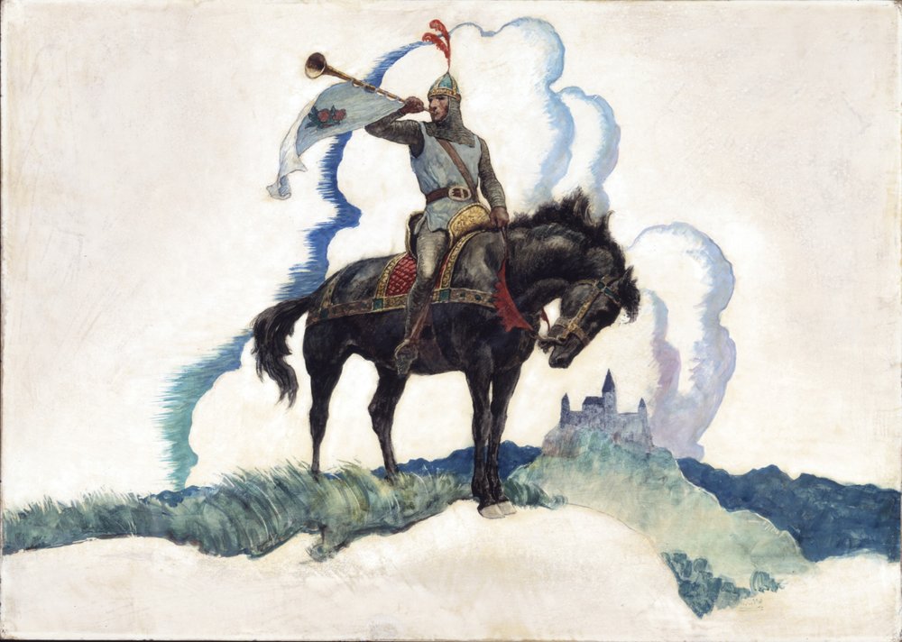 The King's Herald by Newell Convers Wyeth: Fine art print