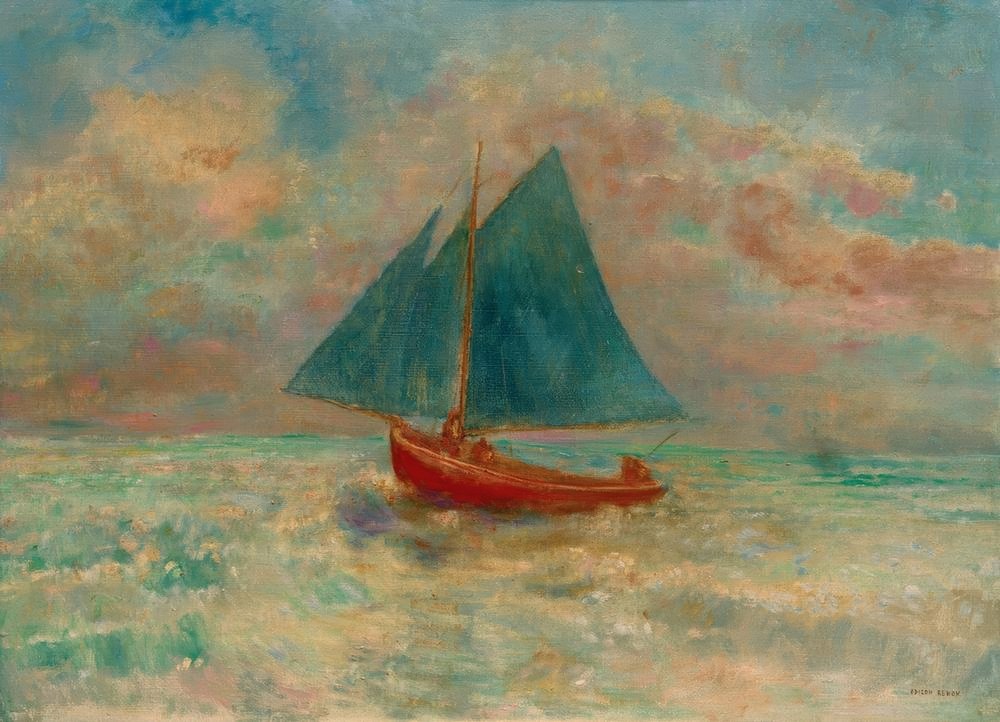 The Red Boat by Odilon Redon: Premium art reproduction