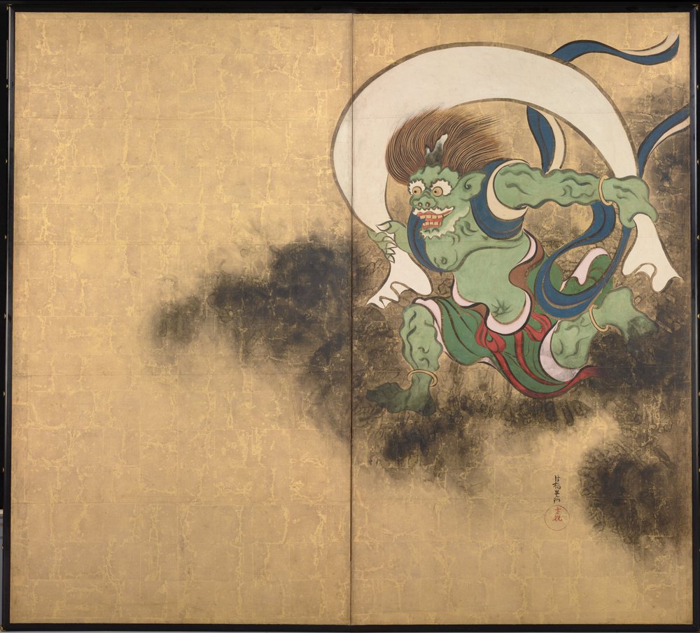 The Wind God (right panel of a two-panel screen)