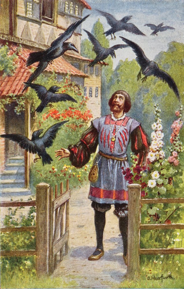 The angry father, having cursed his seven sons, sees them all turned ...