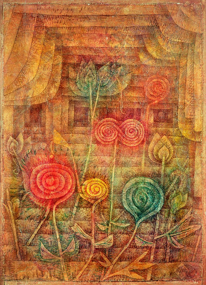 Spiral Flowers by Paul Klee: High-quality fine art print