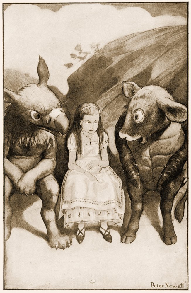 Alice began telling them her adventures, illustration for Lewis Carroll ...