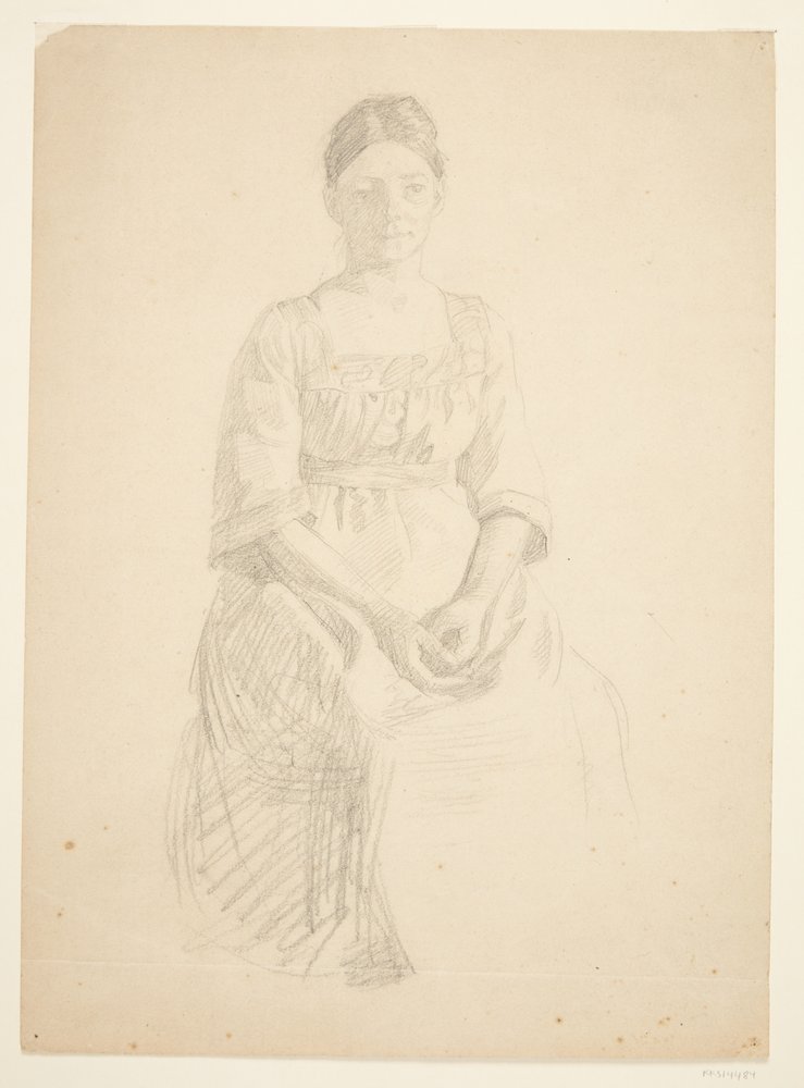 The Artist's Wife Posing for a Portrait of Mrs. Thora Karl Madsen for ...
