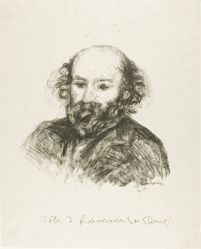 Portrait of Cezanne by Pierre Auguste Renoir