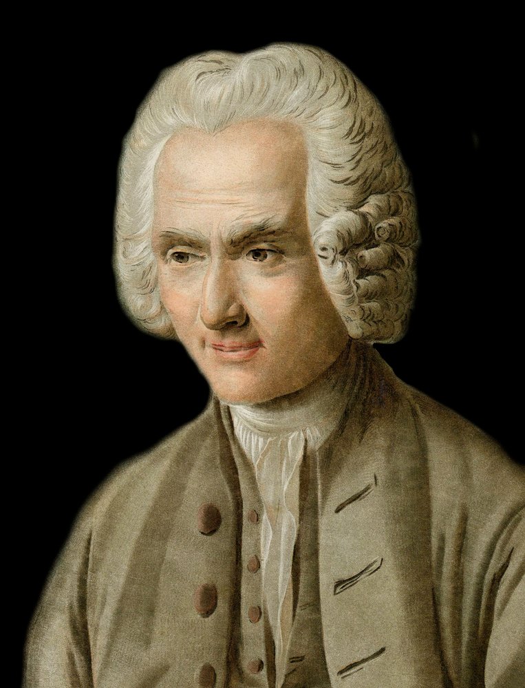 Portrait of Jean-Jacques Rousseau - engraving by Pierre Michel Alix