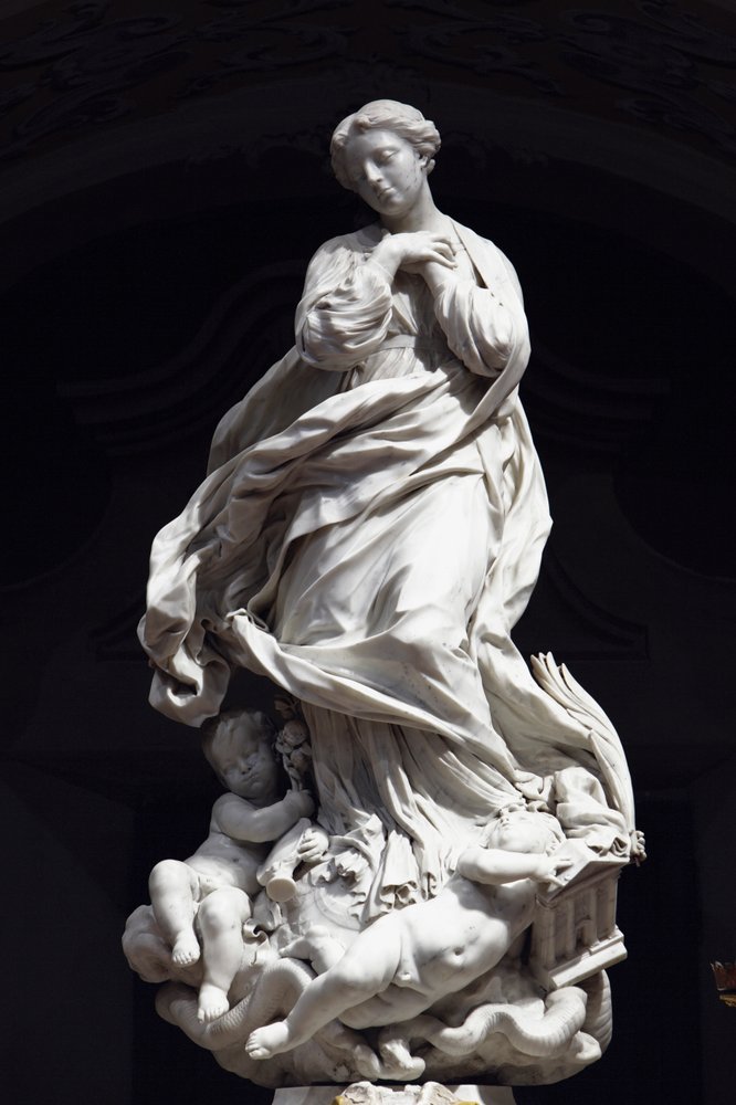 The Immaculate Conception, Santa Maria Immaculate placed on the altar ...