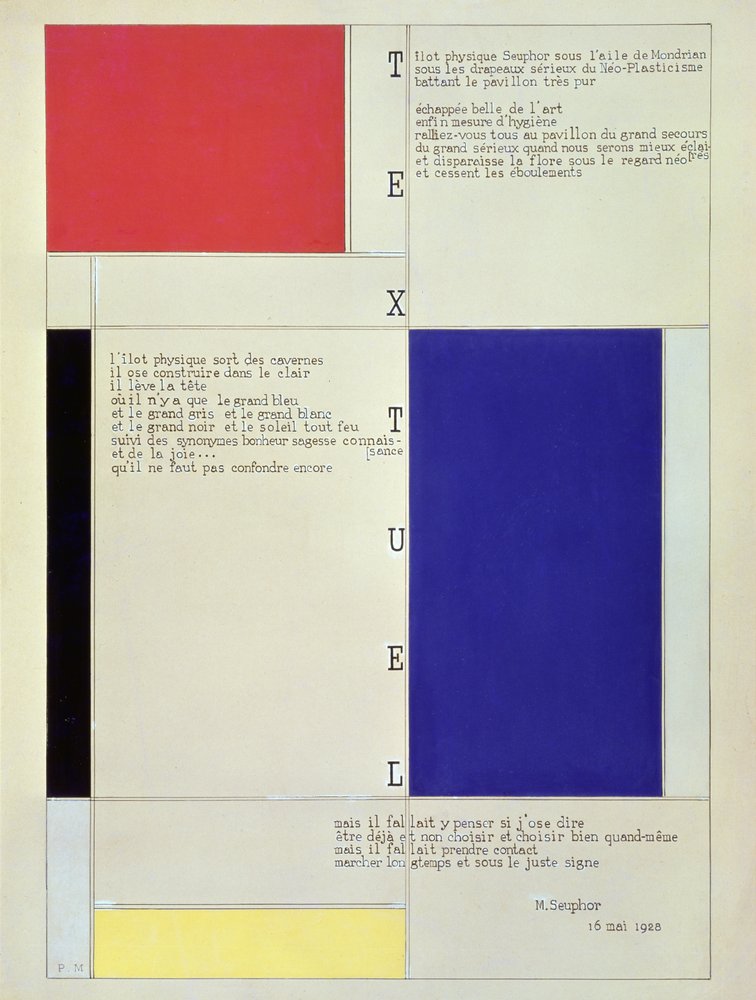 Tableau-Poeme, with text by Michel Seuphor by Piet Mondrian