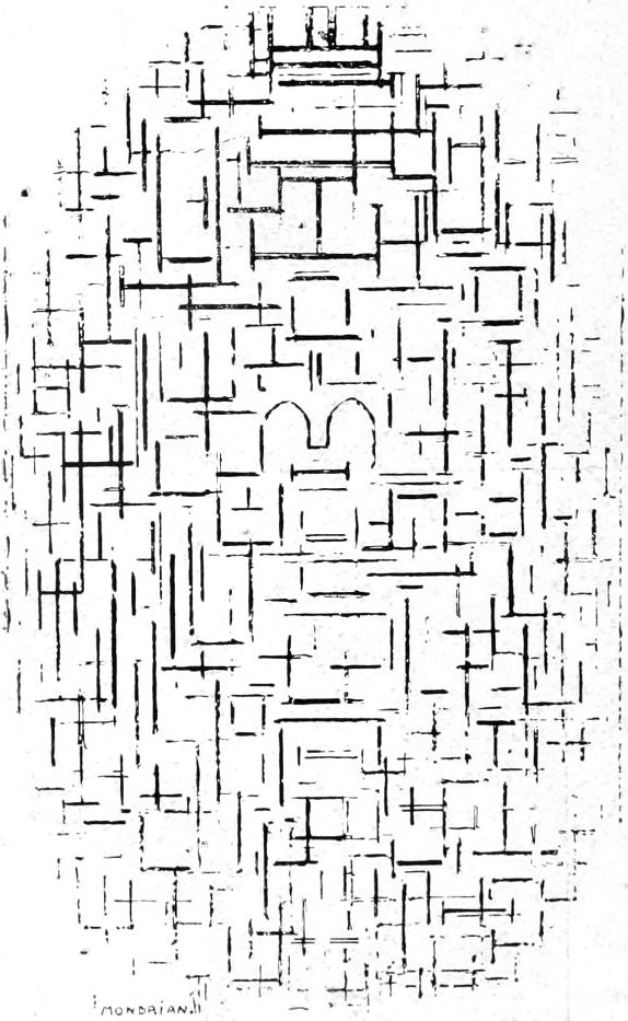 Drawing by Piet Mondrian: Highest-quality art reproduction