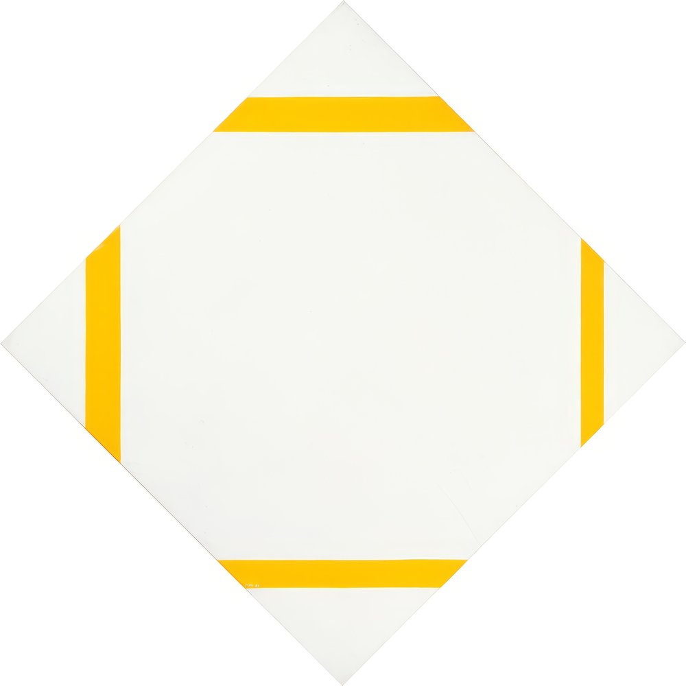 Lozenge Composition with Four Yellow Lines by Piet Mondrian