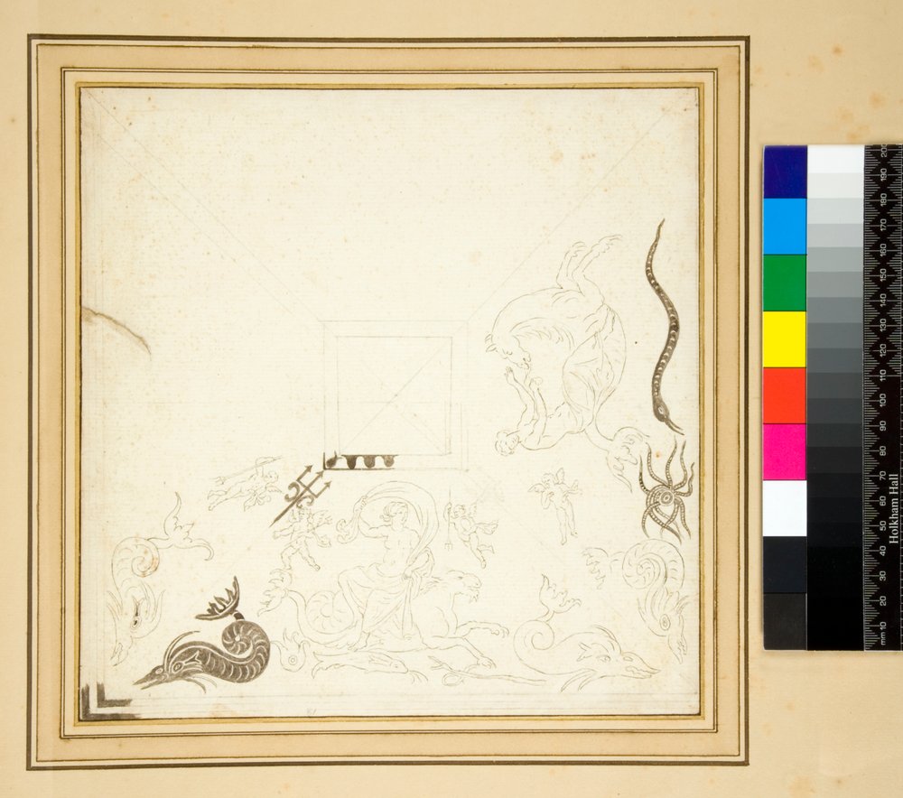 An incomplete drawing of the 'Carciofolo' mosaic pavement