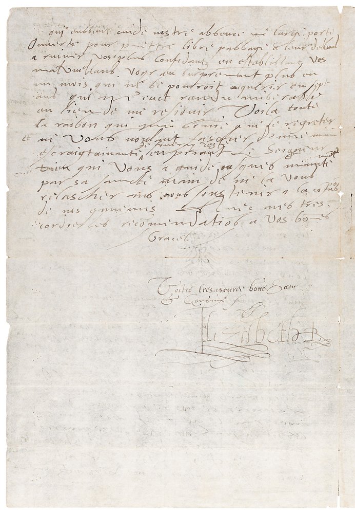 Letter in French from Elizabeth I of England to Henry of Navarre, Later ...