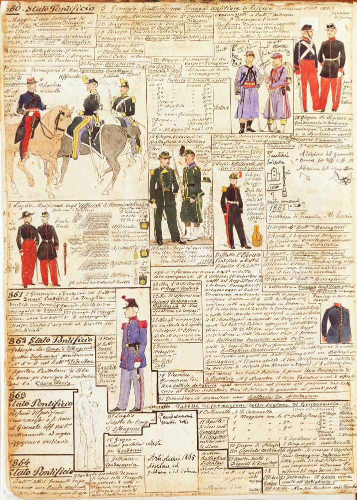 Various Uniforms of the Papal States by Quinto Cenni
