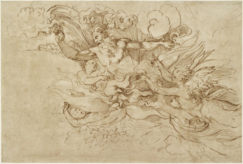 Study for God appearing to Moses by Raffaello Sanzio Raphael