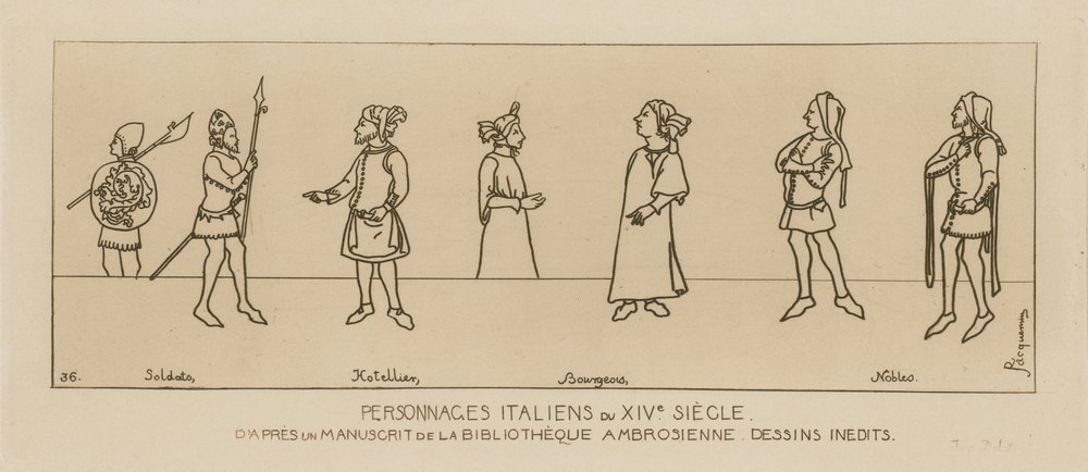 Italian characters from the 14th century