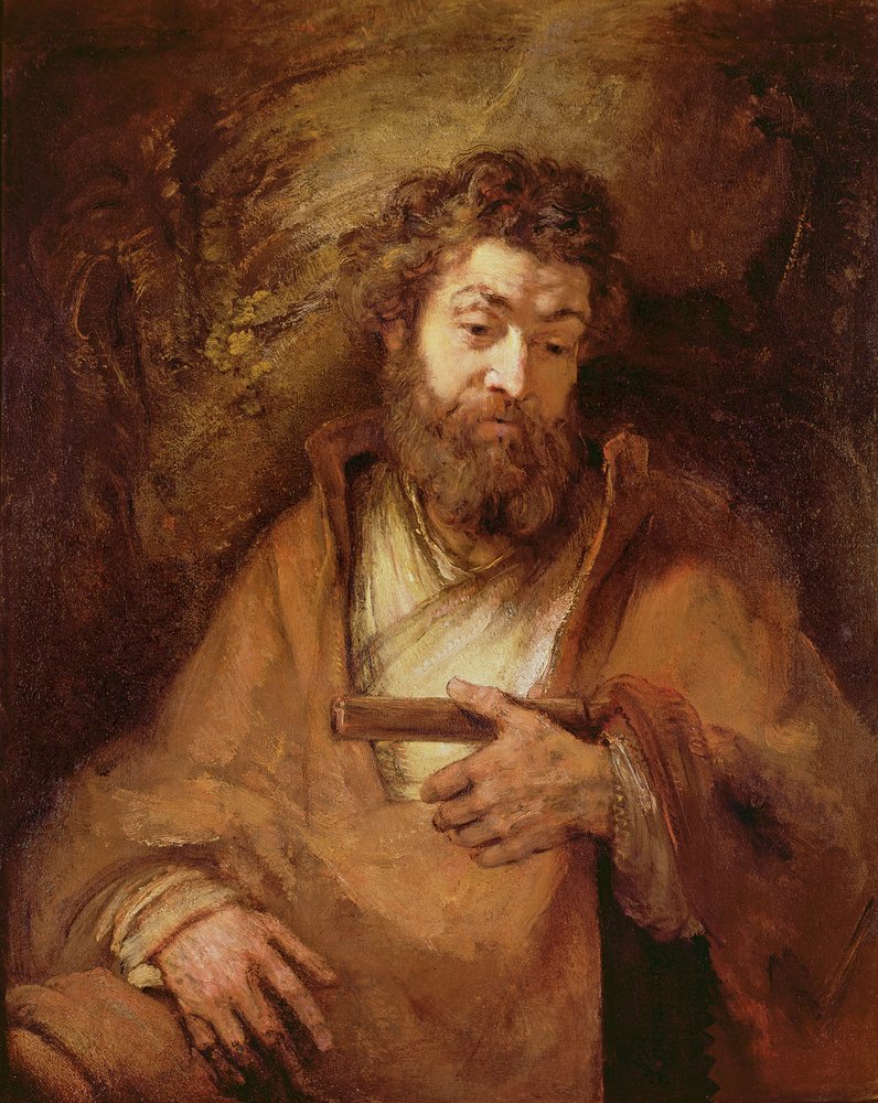 The Apostle Simon by Rembrandt van Rijn: Fine art print