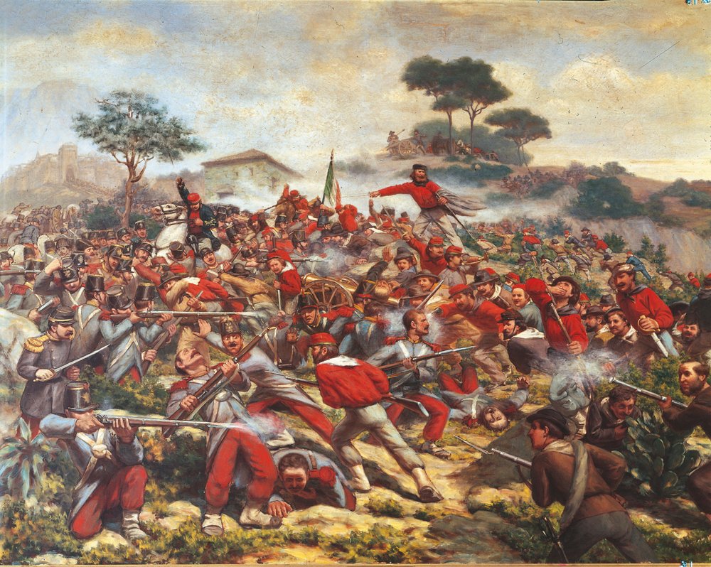 Giuseppe Garibaldi at the Battle of Calatafimi