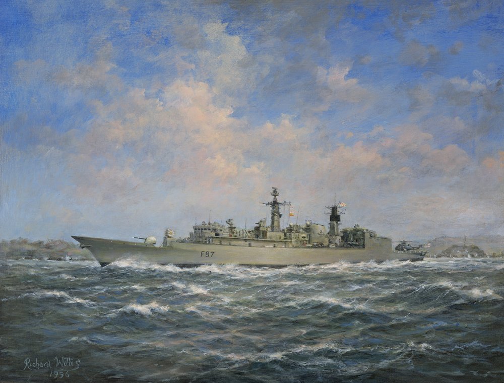 H.M.S. Chatham Type 22 Frigate by Richard Willis