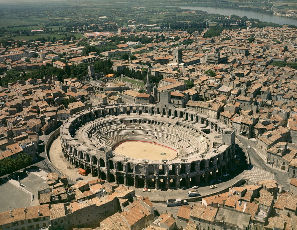 Aerial View of the Amphitheatre by Roman: Fine art print