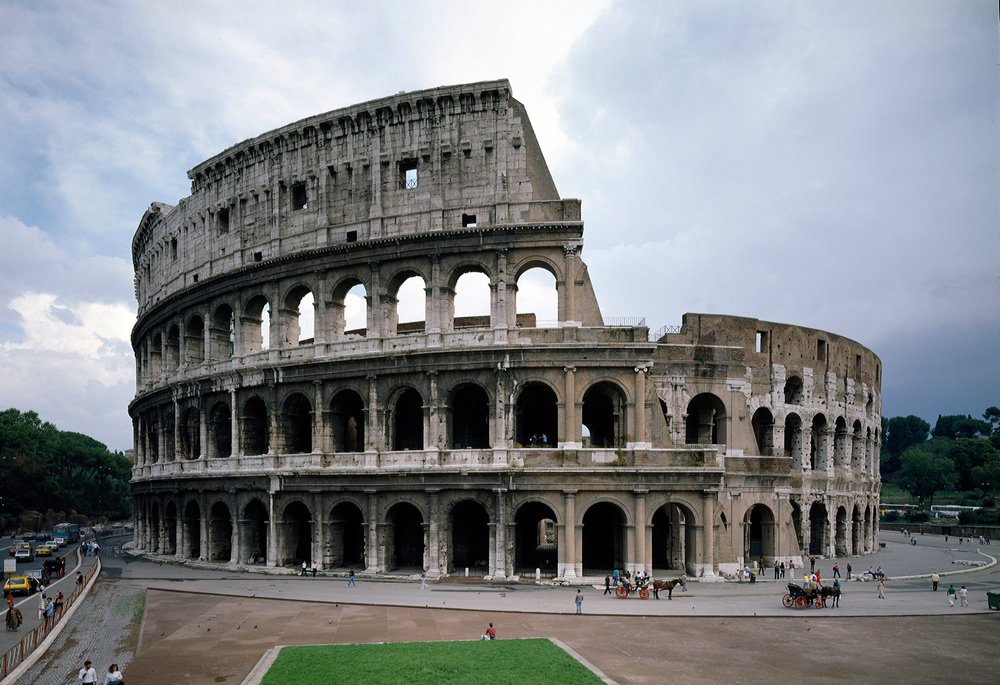 Exterior View of the Colosseum, Built Between 70 and 80
