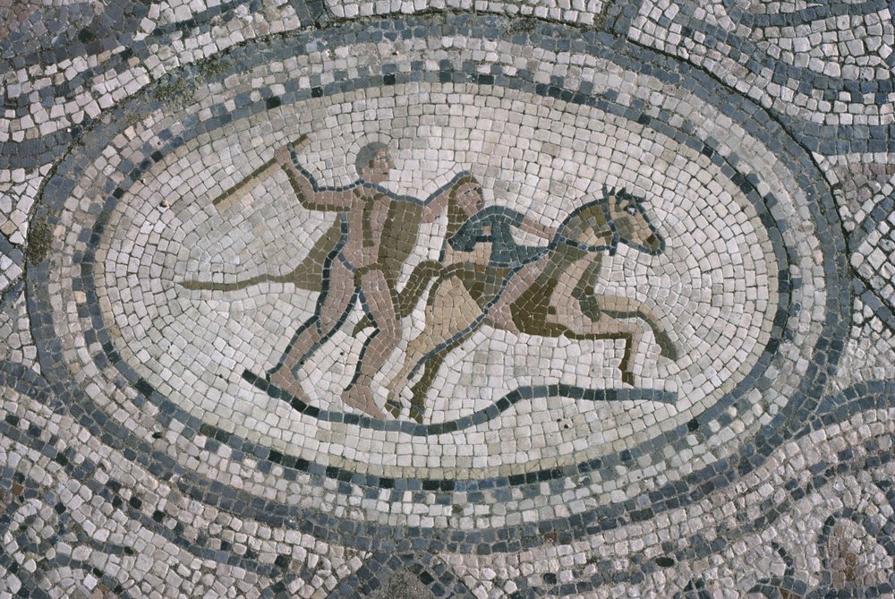 Hercules and the Amazons queen, from the floor of 'The House of Hercules'