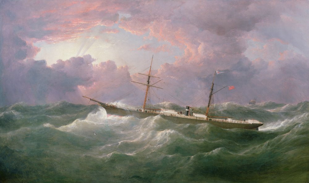 Portrait of the 'Isis', a Steam and Sail Ship