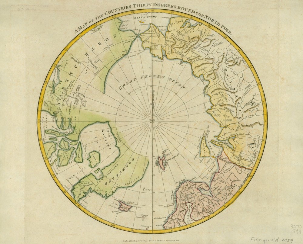 A Map of the Countries Thirty Degrees round the North Pole, from 'Atlas ...