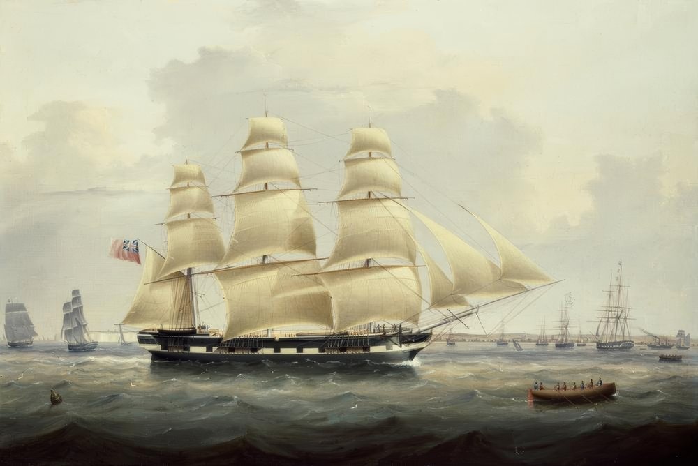 A British Merchantman off the South Coast by Samuel Walters