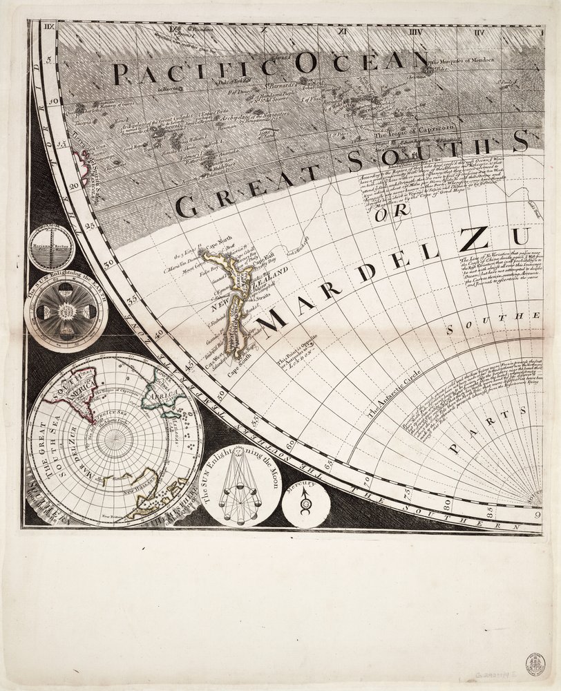 A New and Correct Map of the World (Section), c.1774
