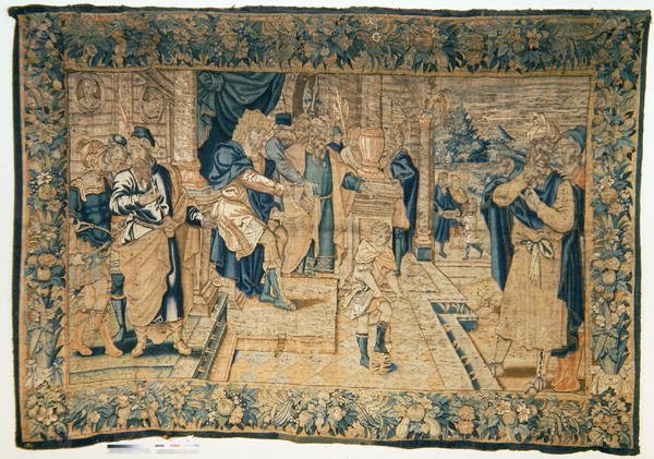 Moses standing on the pharaoh's crown by School Flemish