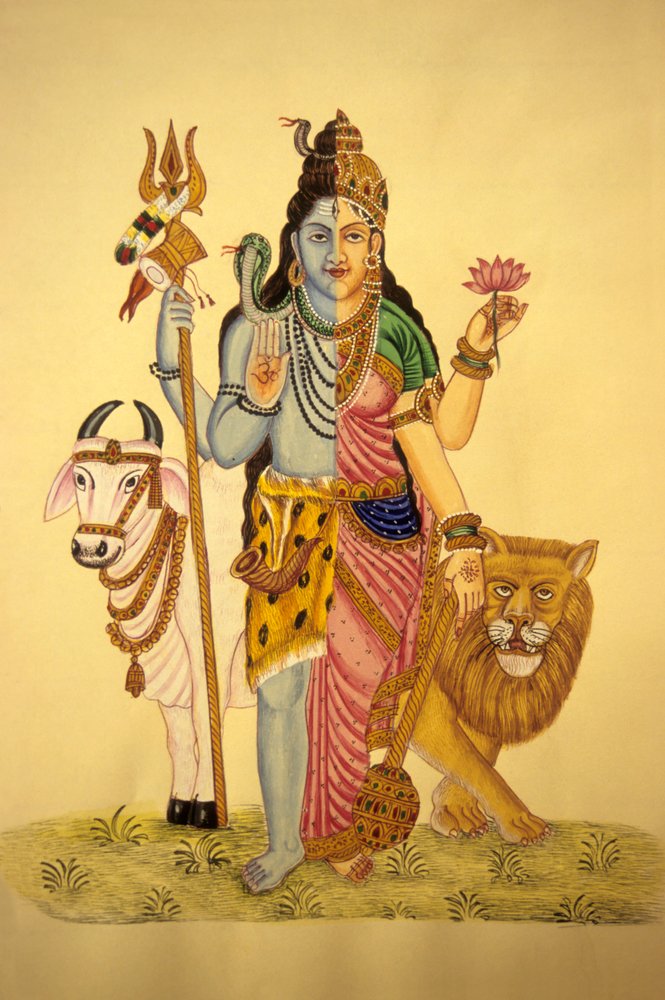 God Shiva in Ardnarees Wear Roop by School Indian