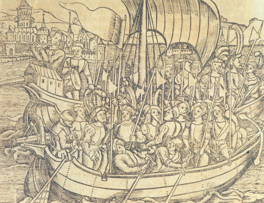 The Discovery of the New World by Christopher Columbus, illustration ...