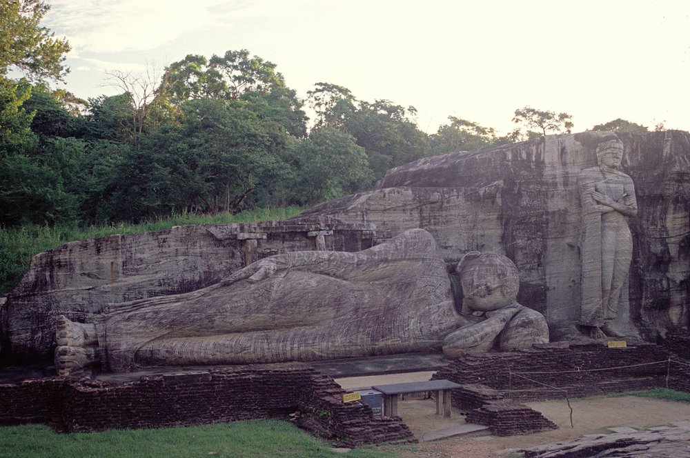 Standing and recumbent Buddha, Gal Vihara by Sri Lankan